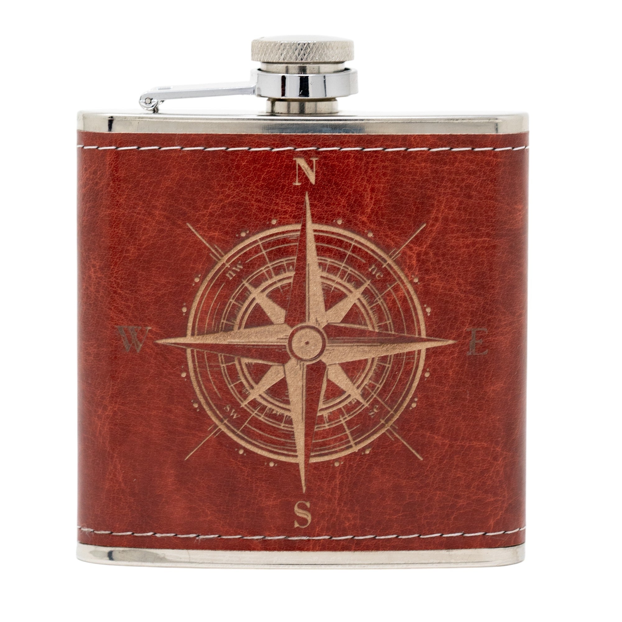 Compass Leather Flask – SwitchWood